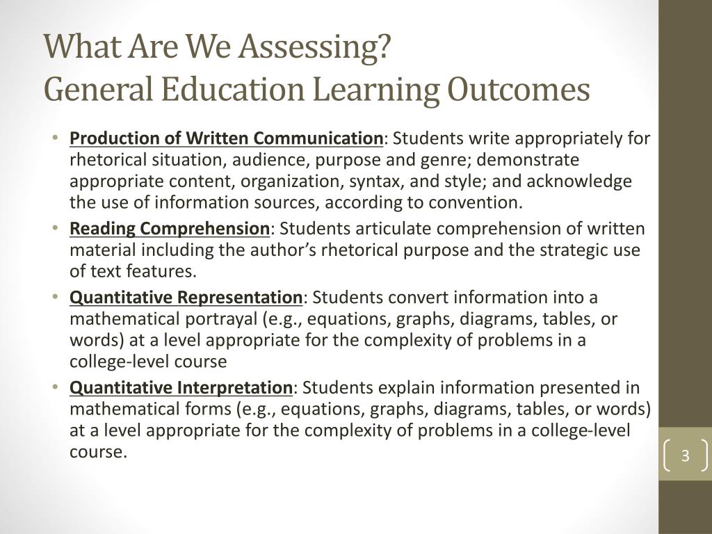 PPT - KSU General Education Learning Outcomes Assessment: Fostering a ...