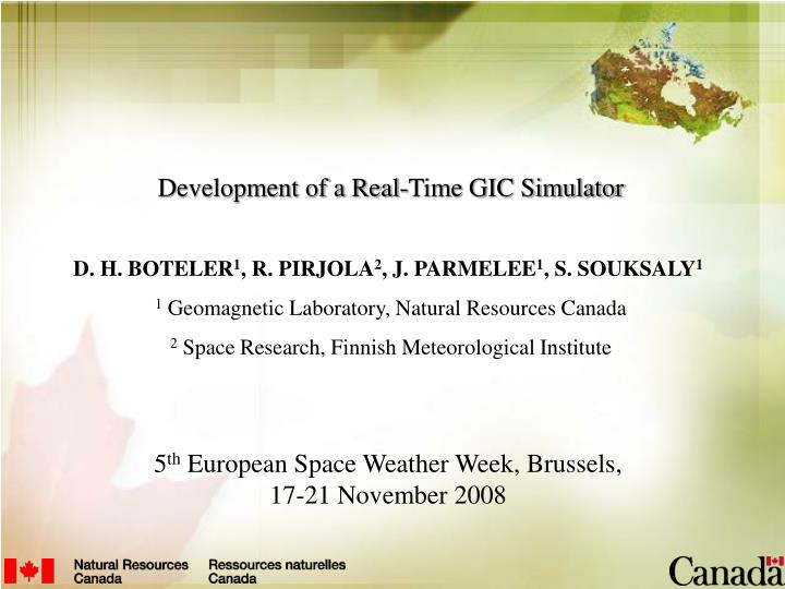 PPT - Development of a Real-Time GIC Simulator PowerPoint Presentation ...