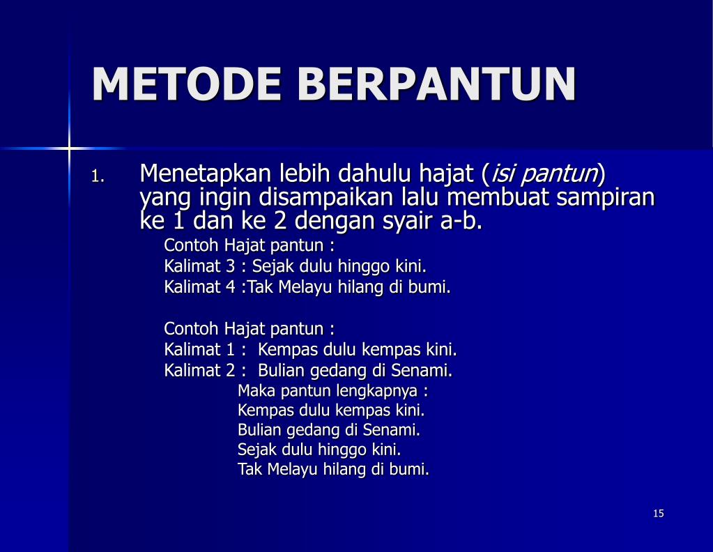 PPT - PANTUN DALAM KONTEKS BUDAYA MELAYU JAMBI PowerPoint Presentation ...