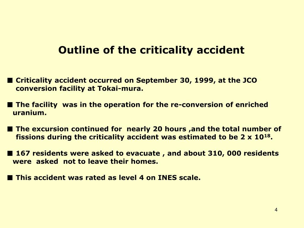 PPT - JCO CRITICALITY ACCIDENT Masashi Kanamori Nuclear Emergency ...