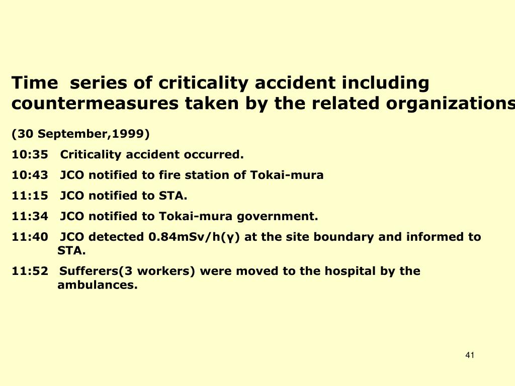 PPT - JCO CRITICALITY ACCIDENT Masashi Kanamori Nuclear Emergency ...