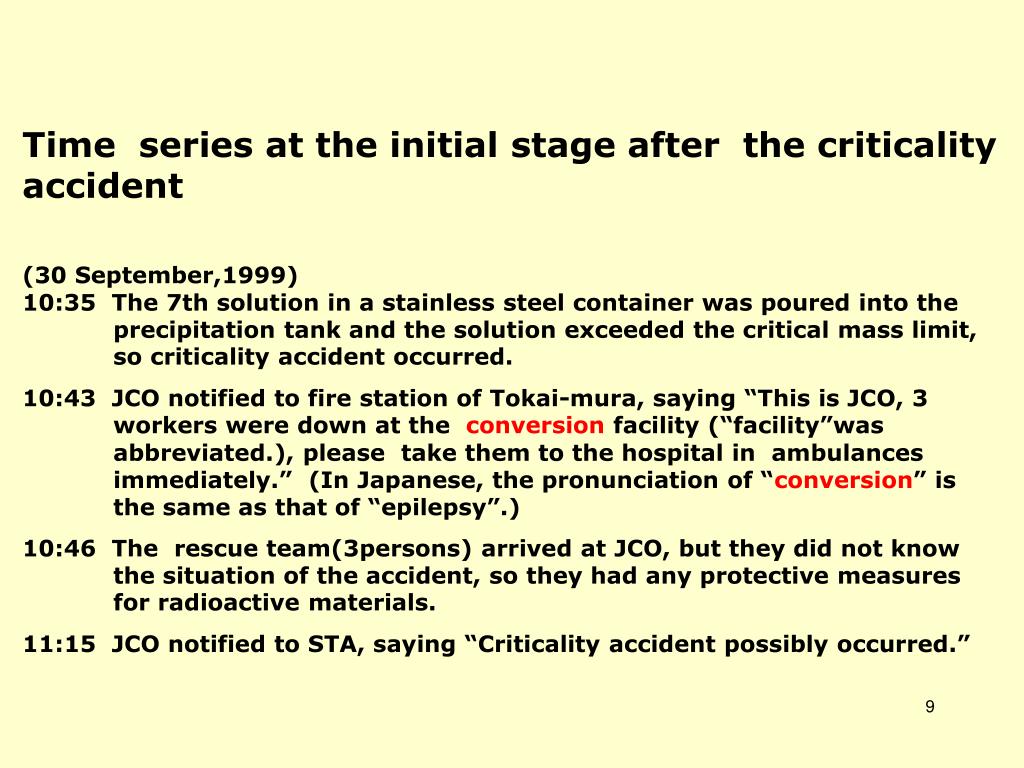 PPT - JCO CRITICALITY ACCIDENT Masashi Kanamori Nuclear Emergency ...