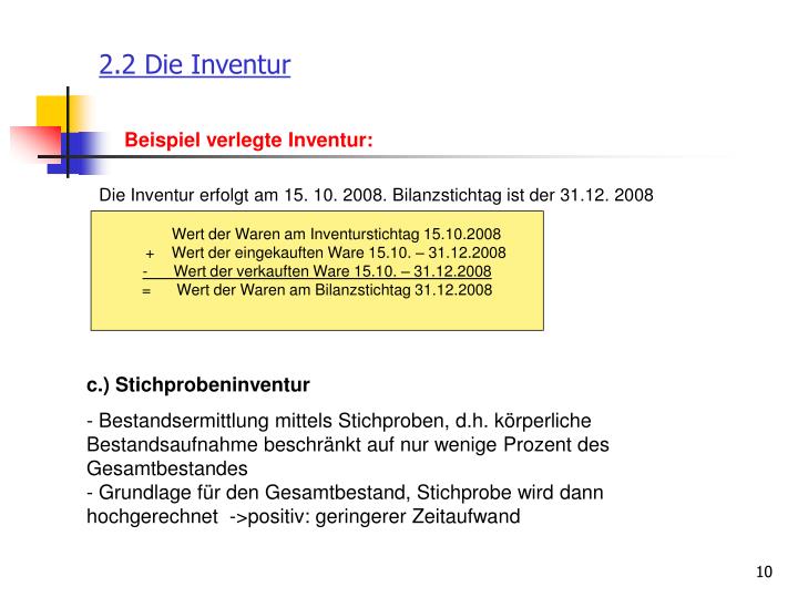 PPT - 2. Inventur,Inventar,Bilanz,GuV PowerPoint Presentation - ID:3425933