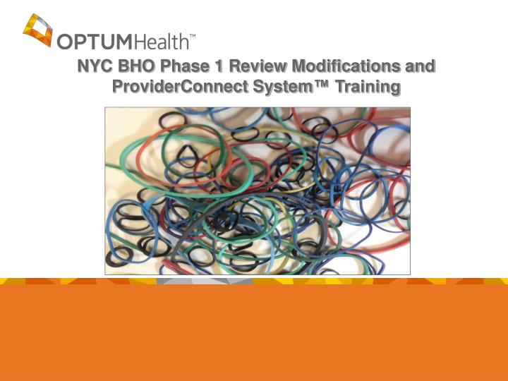 PPT - NYC BHO Phase 1 Review Modifications and ProviderConnect System ...