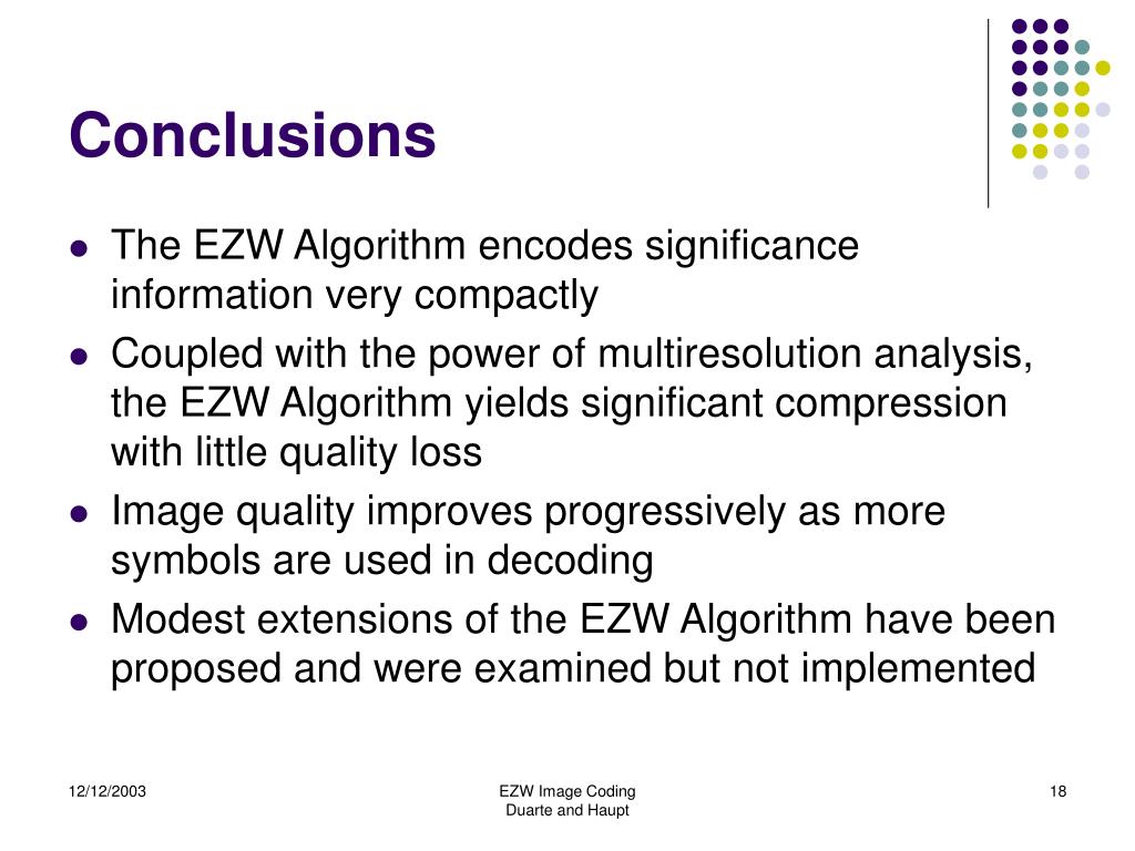 Ppt Examining The Embedded Zerotree Wavelet Ezw Image Coding Method Powerpoint Presentation