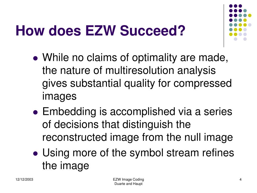 Ppt Examining The Embedded Zerotree Wavelet Ezw Image Coding Method Powerpoint Presentation