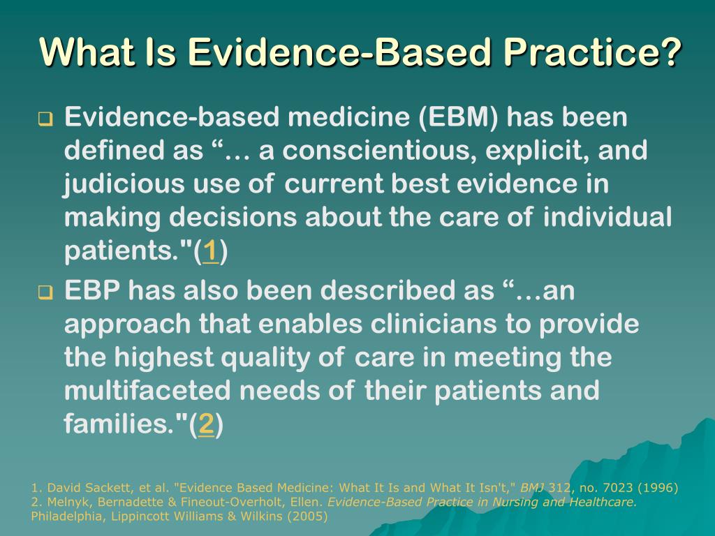 PPT - Evidence Based Nursing: A Seminar in Literature, Clinical ...