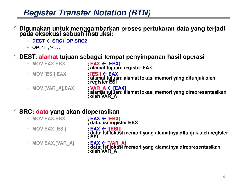 PPT - NILAI OPERAND: Address vs. Data PowerPoint Presentation, free ...