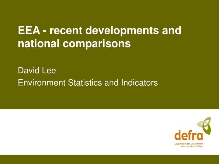 PPT - EEA - recent developments and national comparisons PowerPoint ...
