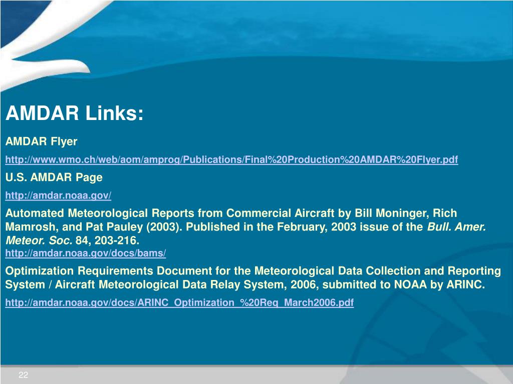 PPT - Weather Data from Commercial Aircraft (aka AMDAR, MDCRS, ACARS ...