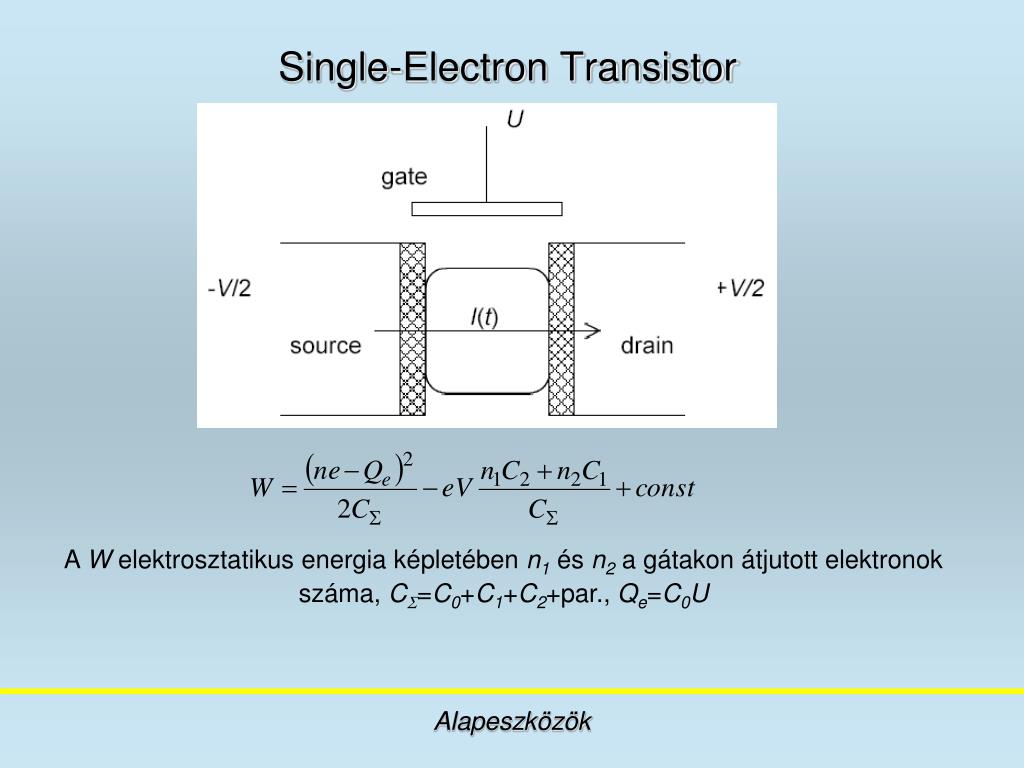 PPT - „Egy-elektron” eszközök és alkalmazásaik PowerPoint Presentation ...