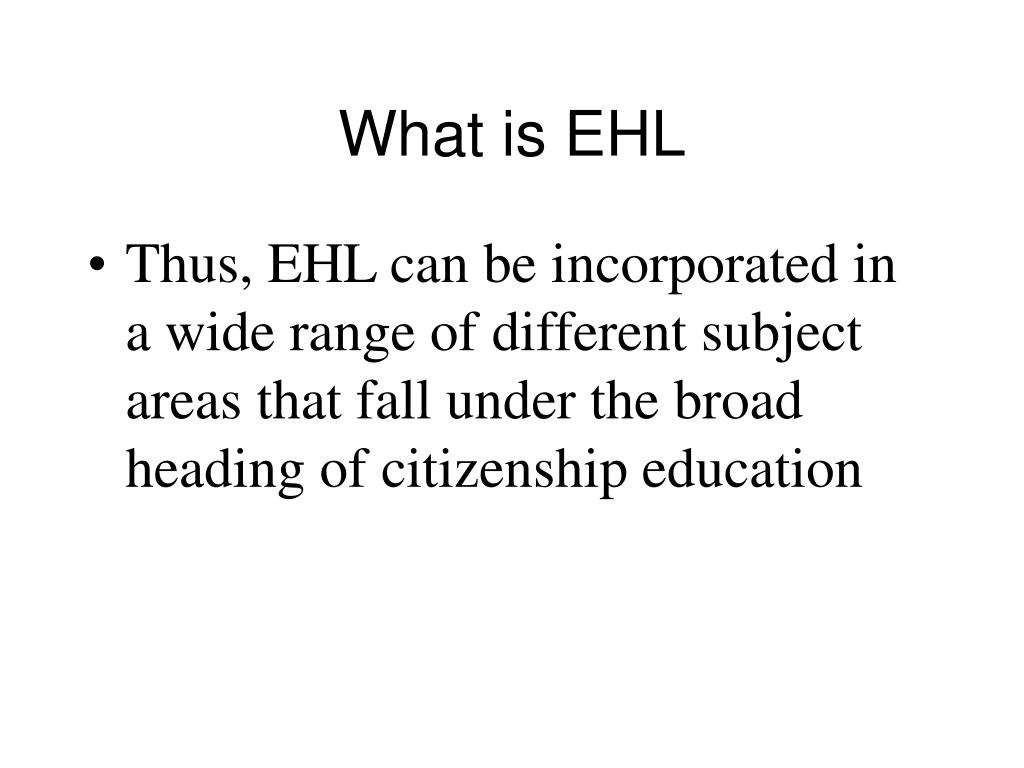 PPT - Linking Project Citizen to EHL (Exploring international ...