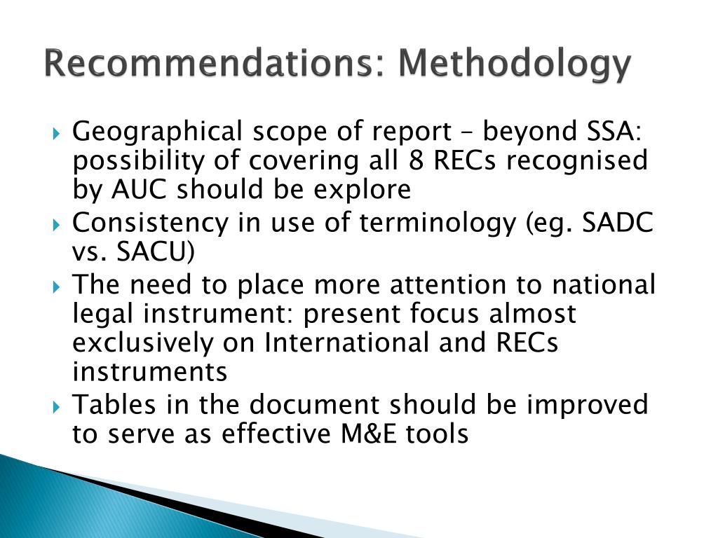 PPT - Summary of Recommendations Economic Commission for Africa Addis ...