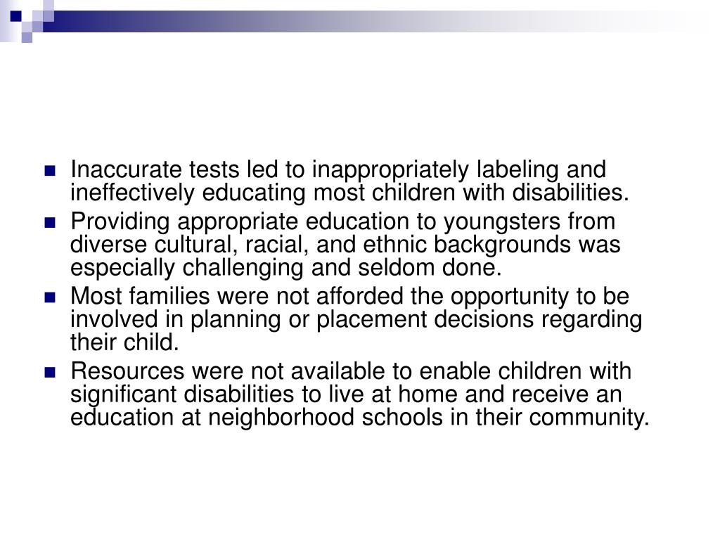 PPT - A REAL BEGINNING Education For All Handicapped Children Act 1975 ...
