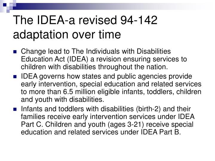 PPT - A REAL BEGINNING Education For All Handicapped Children Act 1975 ...