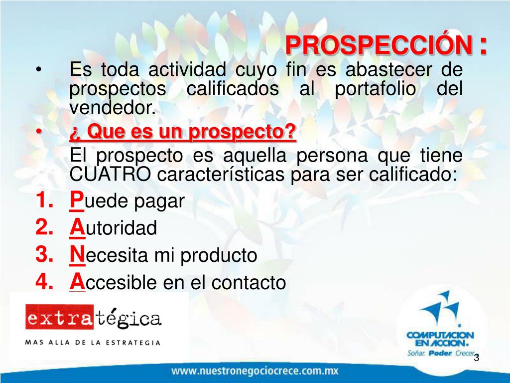 PPT - “ El que busca encuentra ” Técnicas de prospección PowerPoint ...