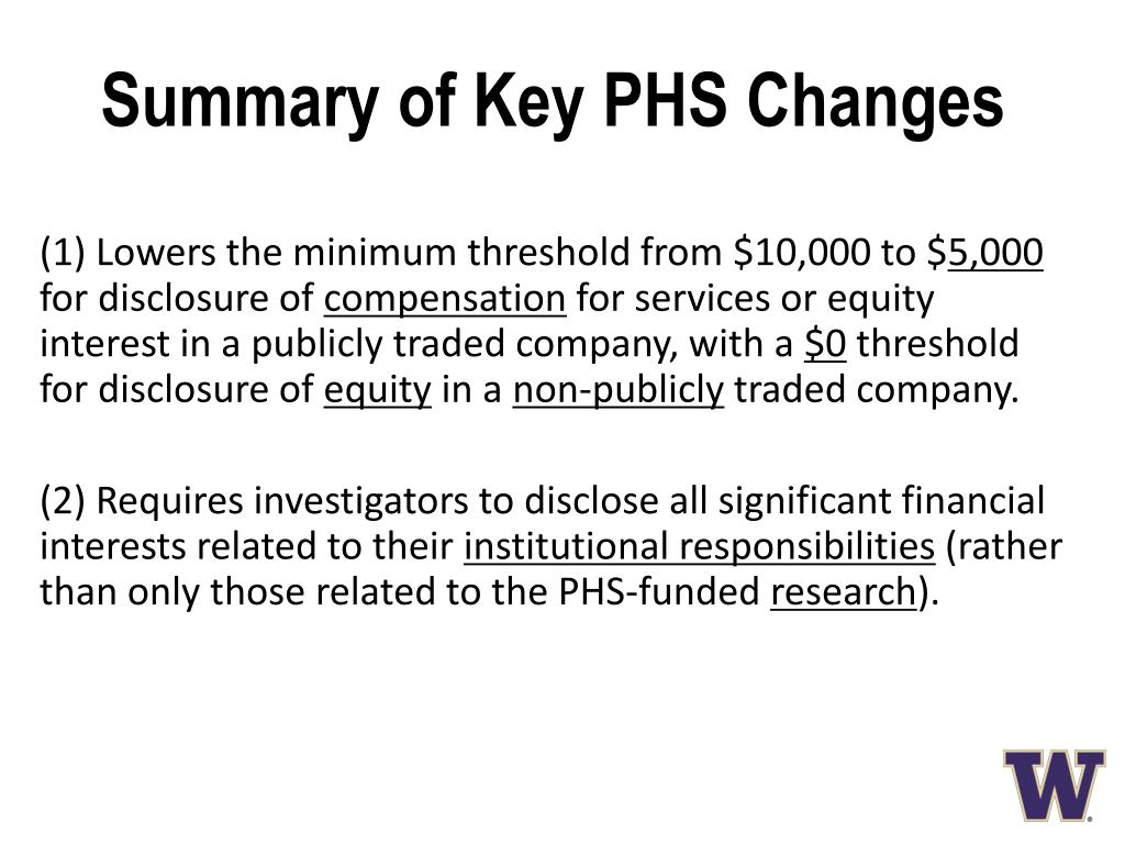 PPT - New PHS regulations on financial conflicts of interest and ...