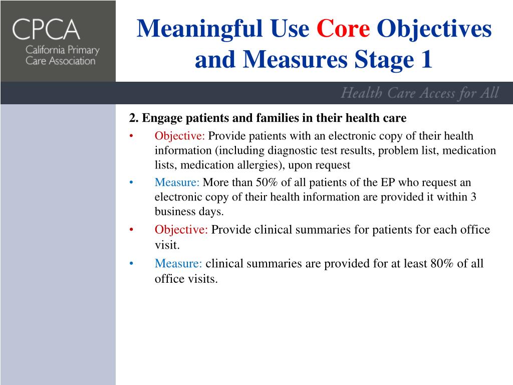 PPT - The California HIT Landscape and the EHR Meaningful Use ...