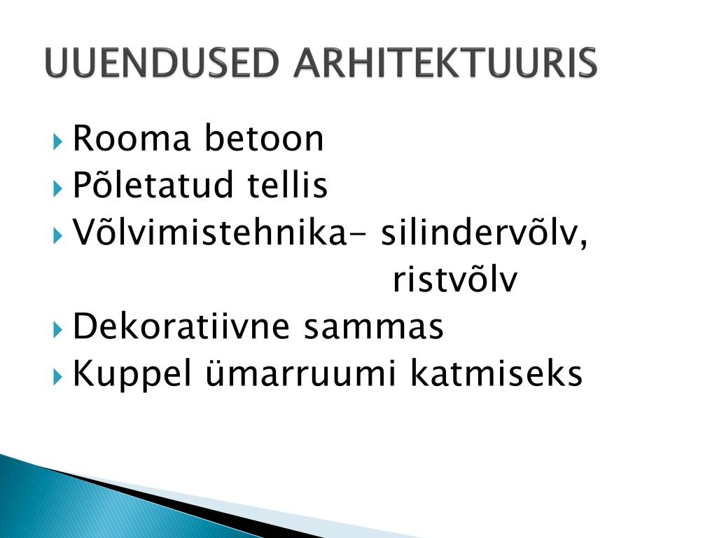 PPT - ROOMA ARHITEKTUUR 1.saj eKr -5.saj PowerPoint Presentation, free ...