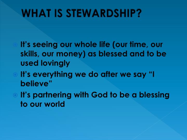 PPT - Stewardship PowerPoint Presentation - ID:3432052