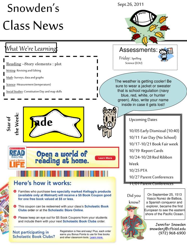 PPT - Snowden’s Class News PowerPoint Presentation, free download - ID ...