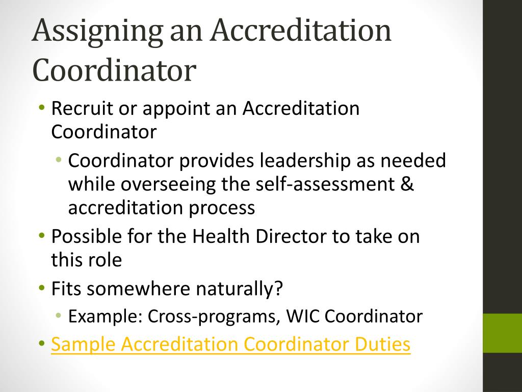 PPT - CLHO Accreditation Webinar Series: Webinar #4: Part I PowerPoint ...