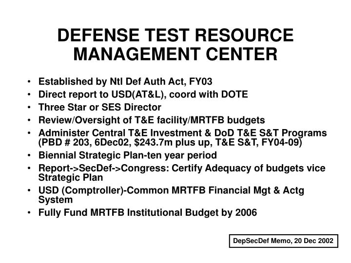 PPT - TEST and EVALUATION in the DoD ACQUISITION PROCESS PowerPoint ...