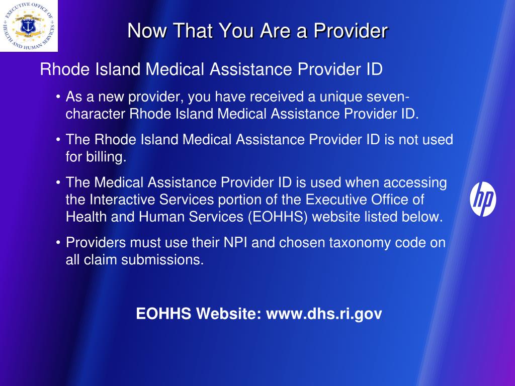 PPT - Rhode Island Executive Office of Health and Human Services ...