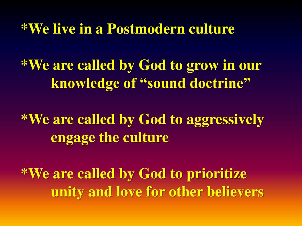 PPT - Postmodernism and the Emerging Church Dr. William Brown President ...