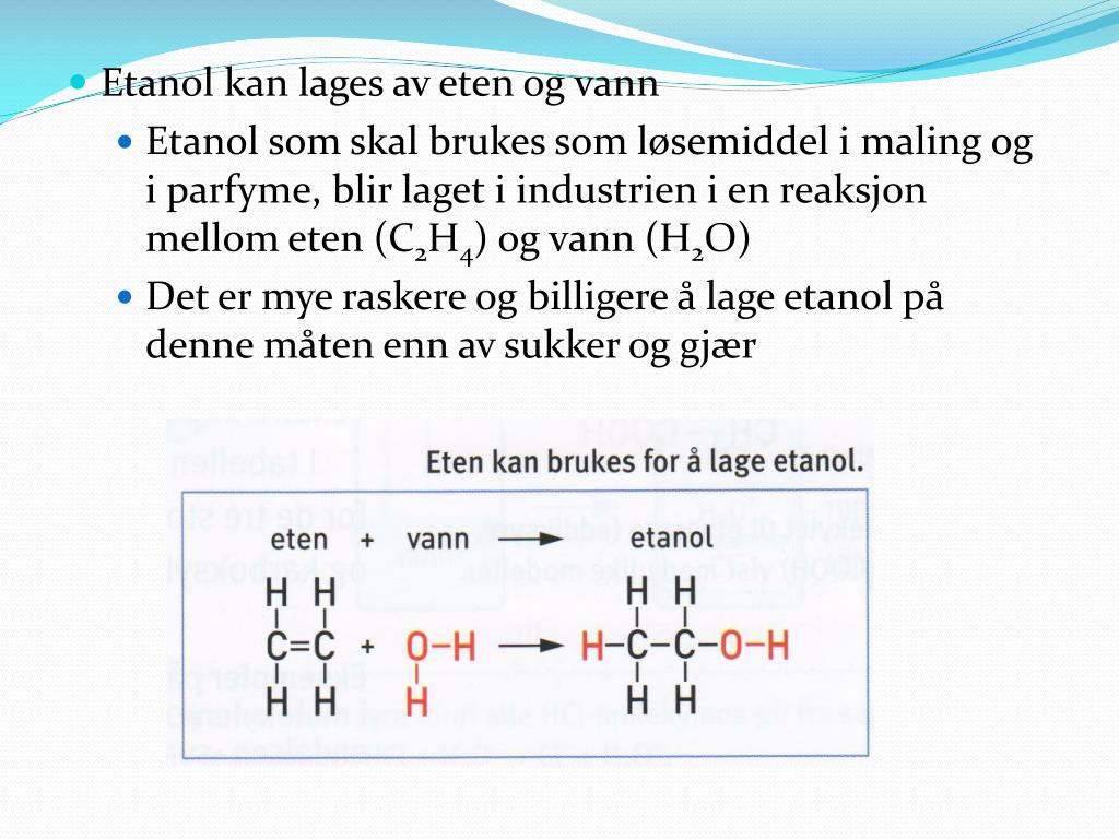 PPT - Etanol – mer enn et rusmiddel PowerPoint Presentation, free ...