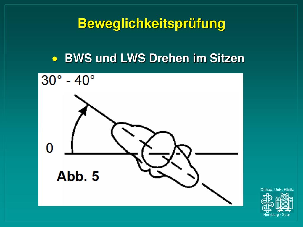 PPT - Orthopädischer Untersuchungskurs Wirbelsäule F. Bachelier, E ...