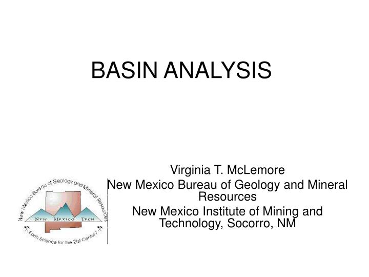 PPT - BASIN ANALYSIS PowerPoint Presentation, free download - ID:3433155