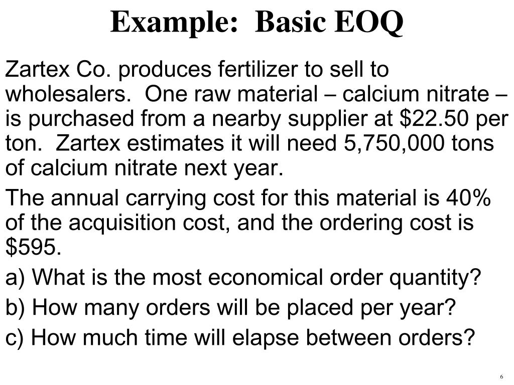 Ppt Eoq Model Cost Curves Powerpoint Presentation Free Download Id