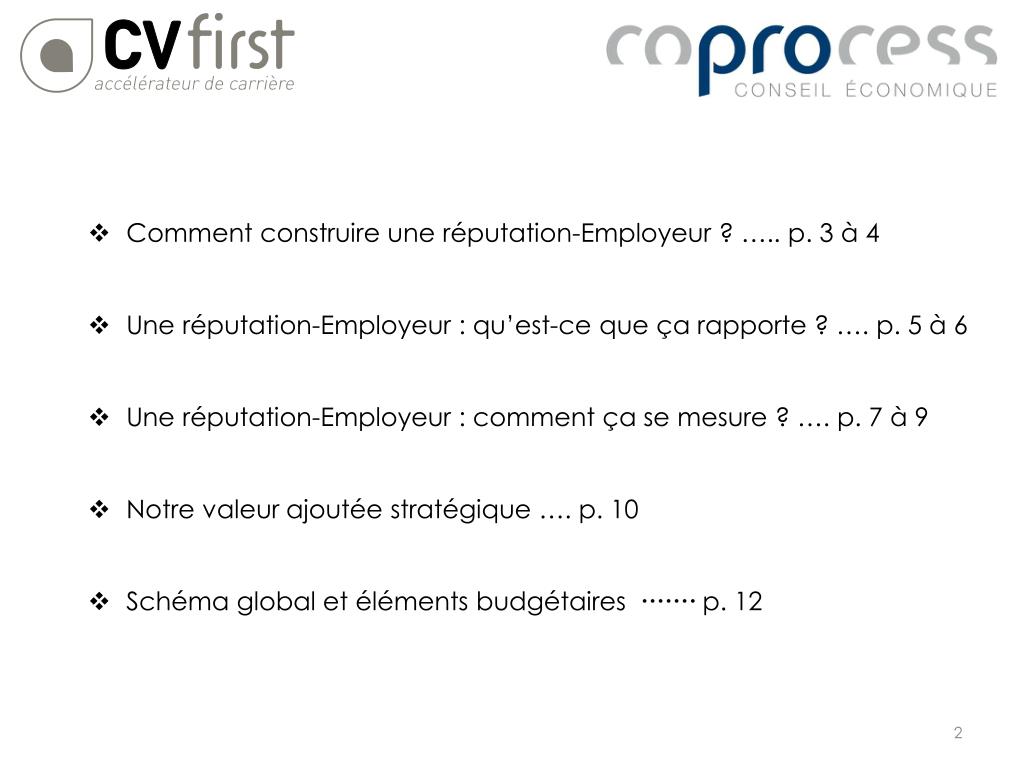 PPT - Construire votre réputation-Employeur : une approche de business ...