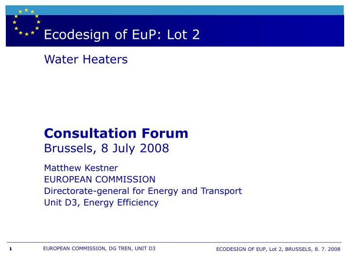 PPT - Boiler- & WH labelling and European directive EuP PowerPoint ...