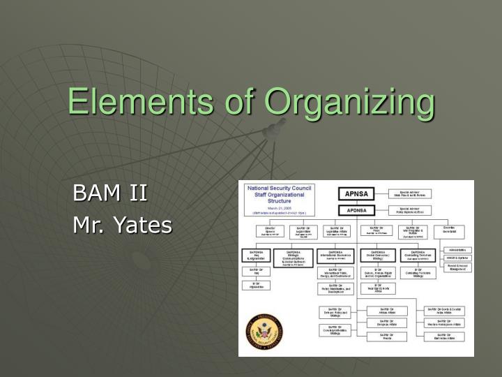 PPT - Elements of Organizing PowerPoint Presentation, free download ...