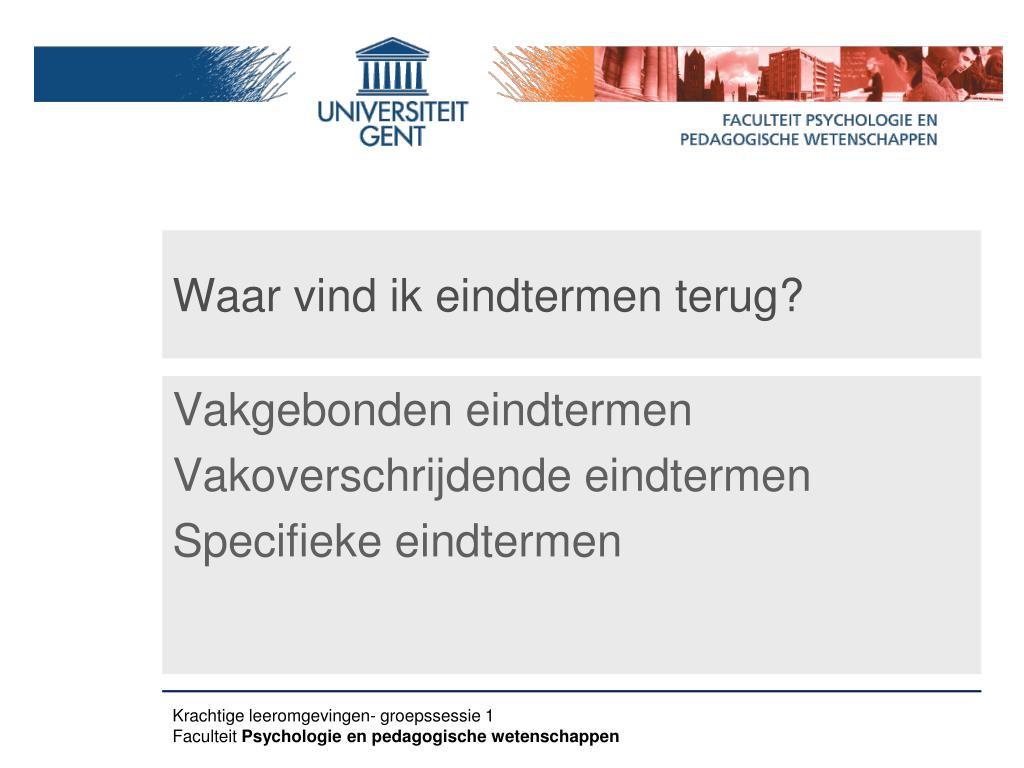 PPT - Krachtige leeromgevingen PowerPoint Presentation, free download ...