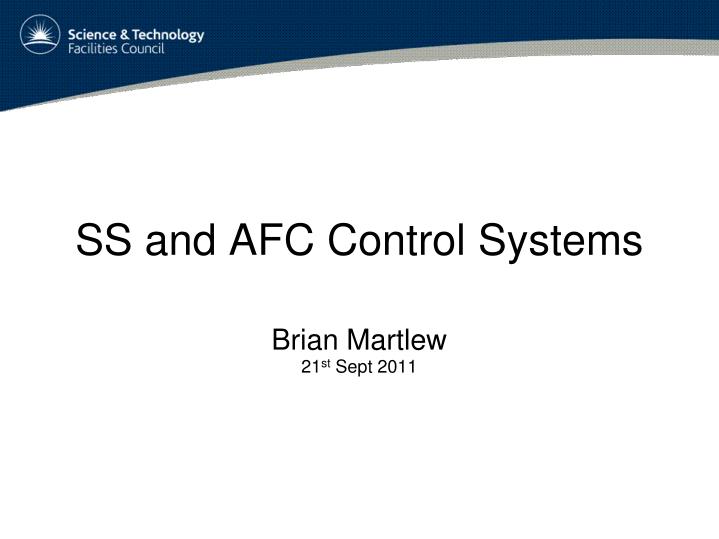 PPT - SS and AFC Control Systems PowerPoint Presentation, free download ...