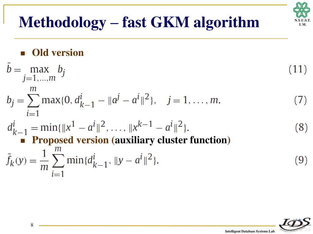 Ppt Modified Global K Means Algorithm For Minimum Sum Of Squares Clustering Problems 5097