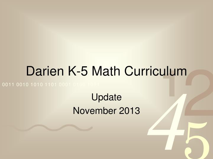 PPT - Darien K-5 Math Curriculum PowerPoint Presentation, free download ...