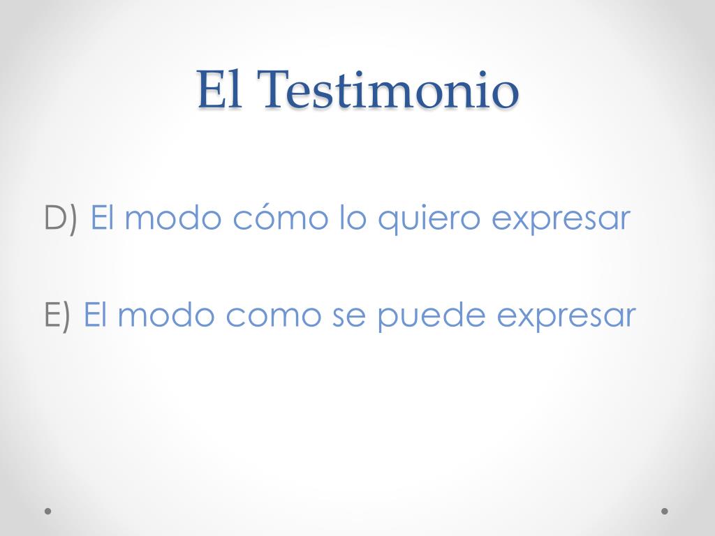PPT - Credibilidad del Testimonio Gabriela Coros PowerPoint ...