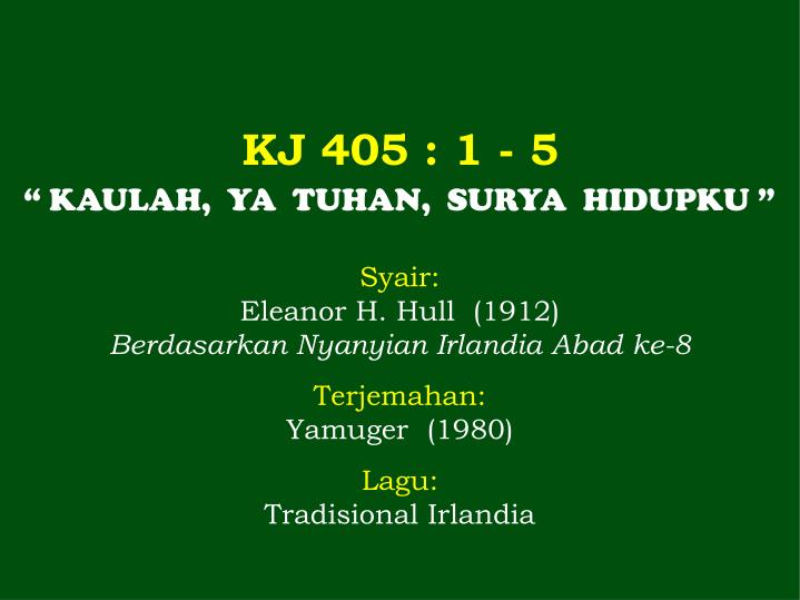 PPT - KJ 405 : 1 - 5 PowerPoint Presentation, free download - ID:3436270