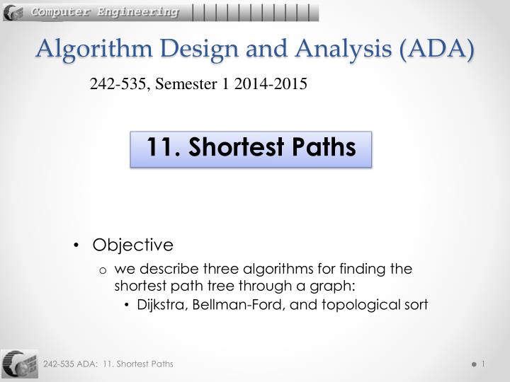 PPT - Algorithm Design and Analysis (ADA) PowerPoint Presentation, free ...