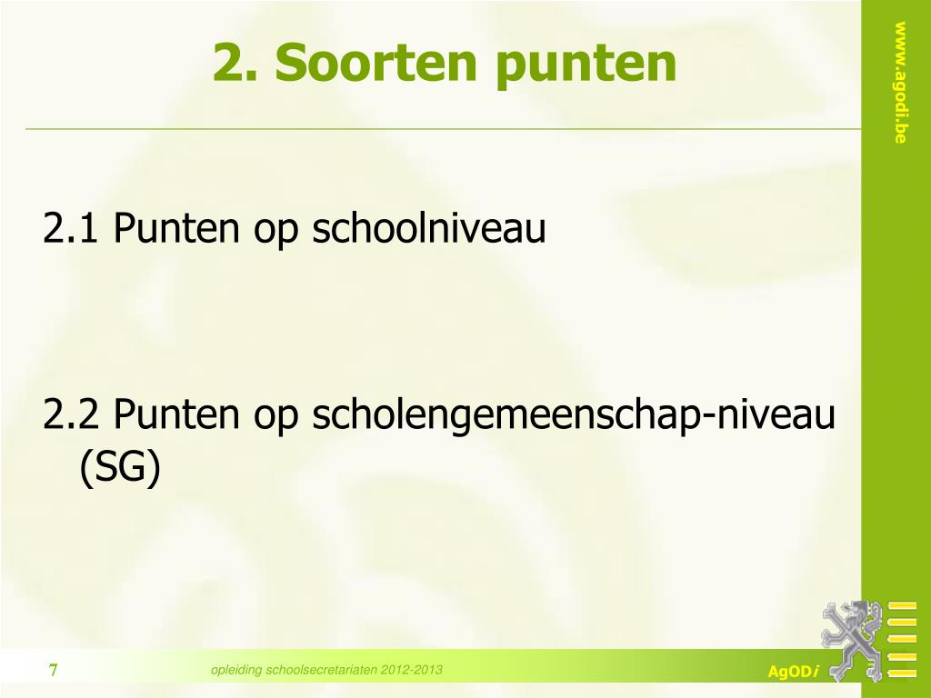 PPT - Opleiding voor schoolsecretariaten 2012 - 2013 PowerPoint ...