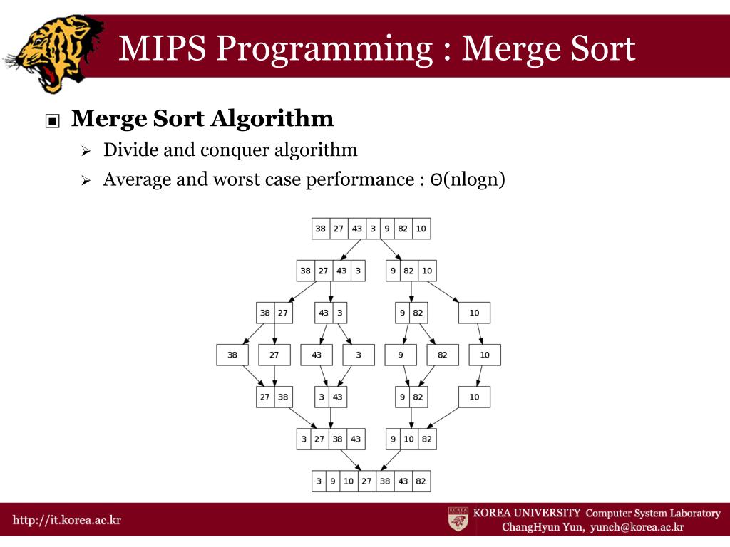 Ppt 2013 Computer Architecture Project Mips Programming Merge Sort Powerpoint Presentation
