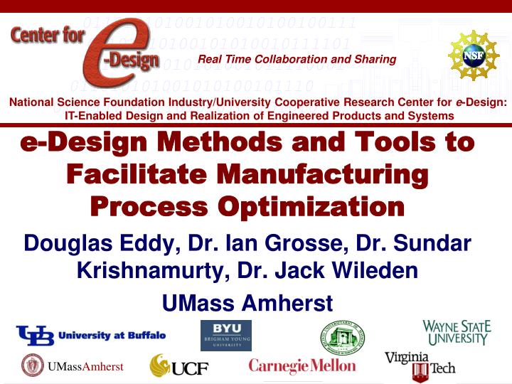 PPT - e-Design Methods and Tools to Facilitate Manufacturing Process ...