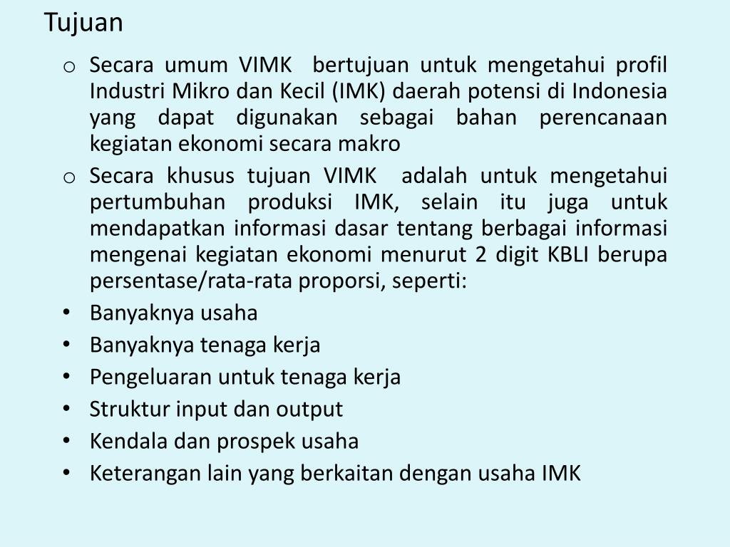 PPT - Subdit Statistik Industri Kecil dan Rumahtangga PowerPoint ...