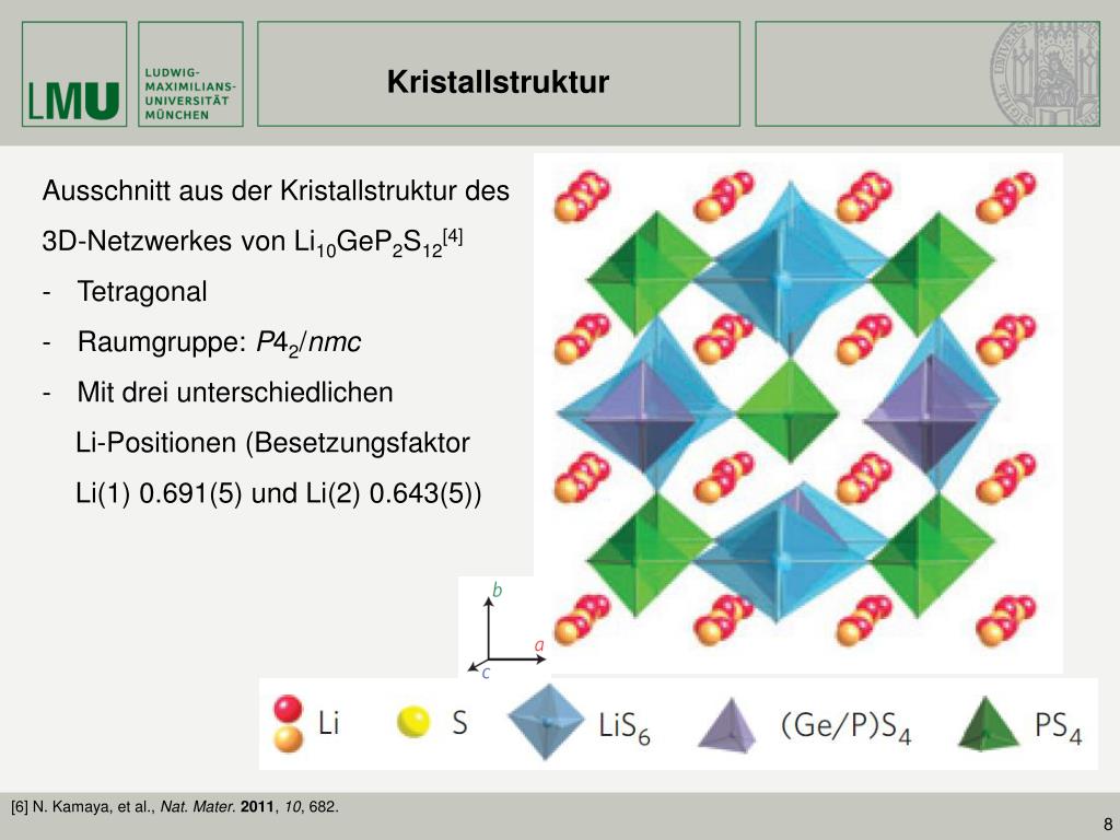 PPT - Li 10 GeP 2 S 12 – ein neuer Lithium-Ionenleiter Vortrag im ...