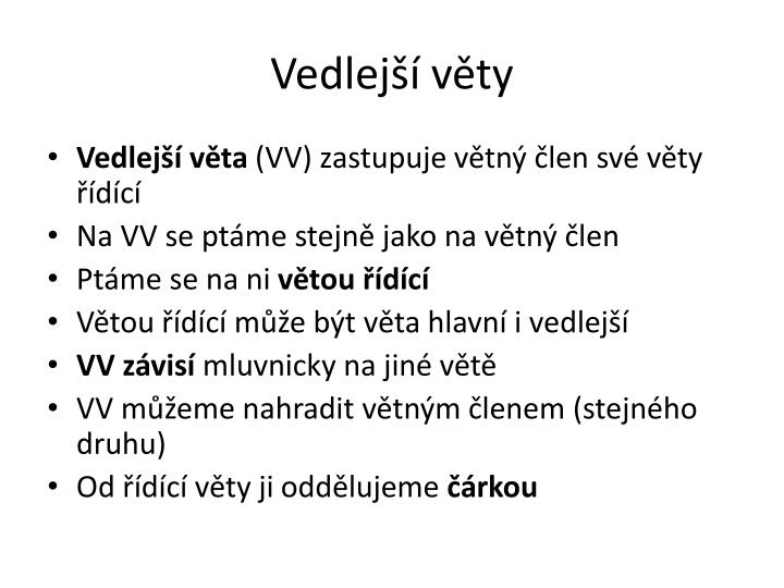 PPT - Vedlejší věty PowerPoint Presentation, free download - ID:3438898