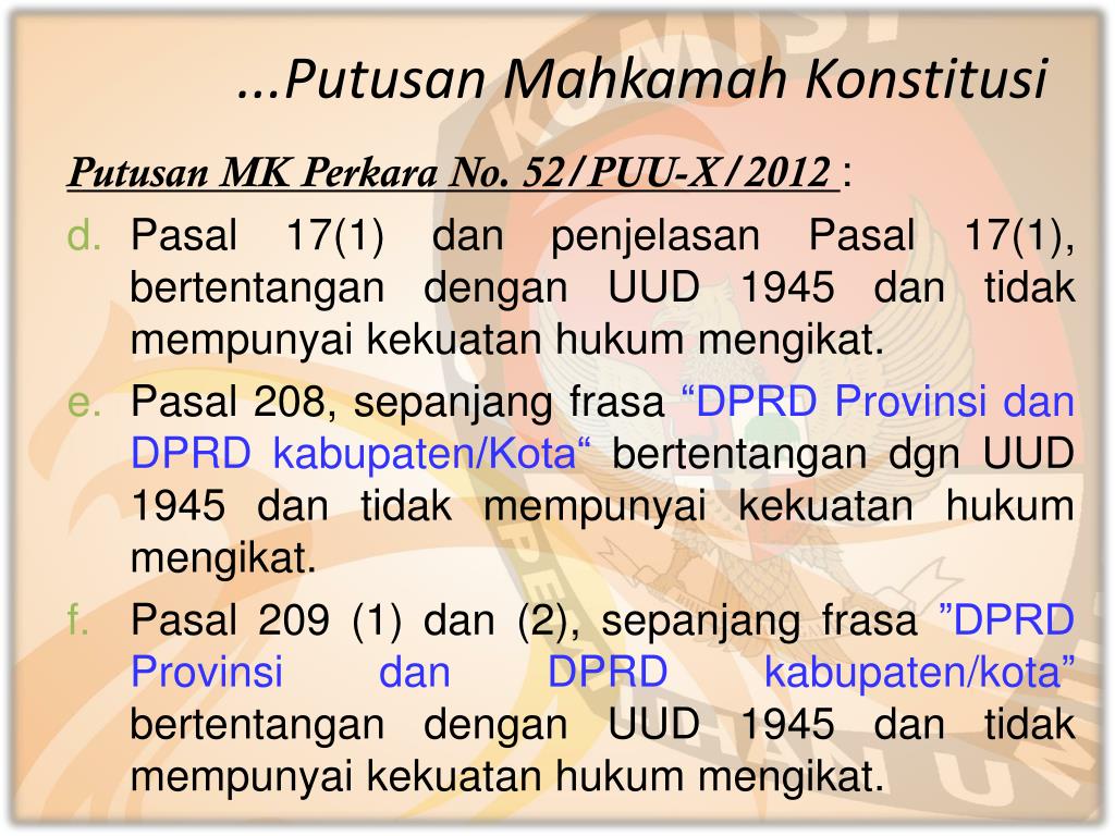 PPT - KPU PROVINSI JAWA TENGAH 2012 PowerPoint Presentation, free ...
